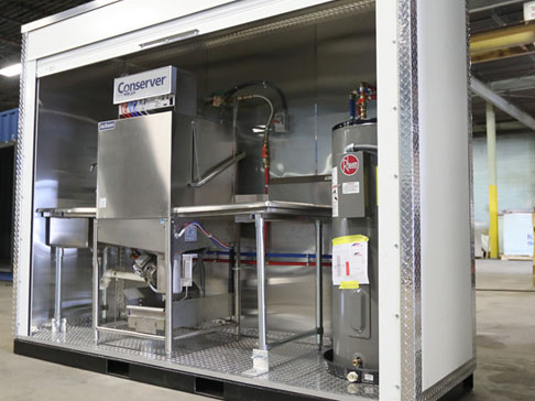 Dishwasher Skids Product Gallery | U.S. Mobile Kitchens