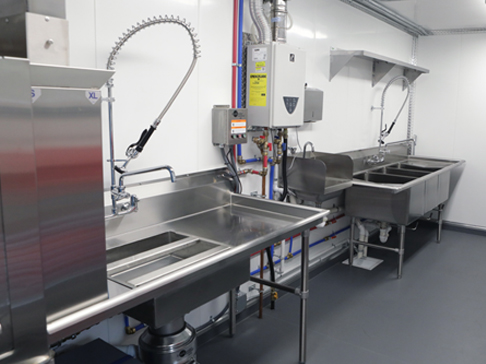 53' Mobile Dishwashing Trailer Product Gallery | U.S. Mobile Kitchens